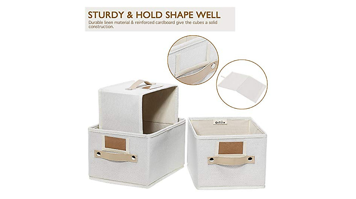 Foldable Storage Bins Set of 3 - Stylish & Space-Saving Organizers