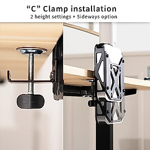 VIVO Behind Monitor VESA Mount Designed for Mac Mini CPU, 2010-Present Models, Monitor Arm Computer Holder, Concealed Back of Screen Mount with Desk Clamp Option, Black, Mount-MINI1