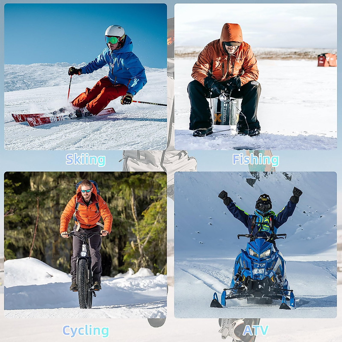 ROCKBROS Ski Mask Balaclava for Men Cold Weather Scarf Windproof Thermal Winter Women Neck Warmer Hood for Cycling Hiking Black