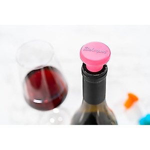 Bakerpan Silicone Wine Stoppers for Wine Bottles, Wine Bottle Stopper, Reusable Wine Corks - Set of 4
