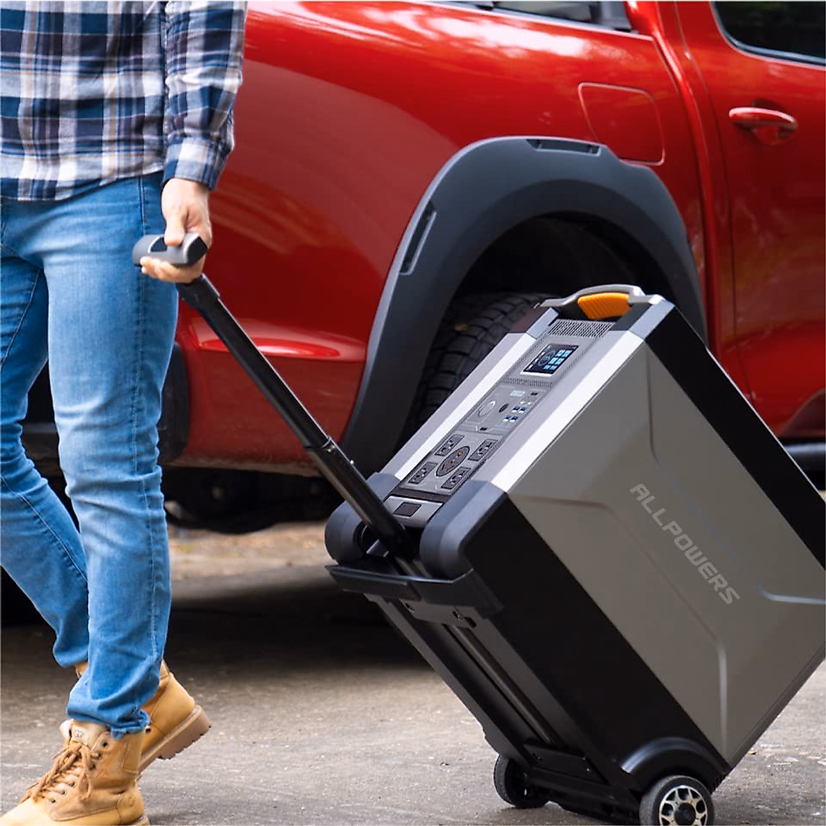 ALLPOWERS R4000 Portable Home Battery, 3600Wh LiFePO4 Expandable Portable Power Station, Huge 3600W AC Output, Voice Control UPS Solar Generator For Home Backup RV Outdoor Camping