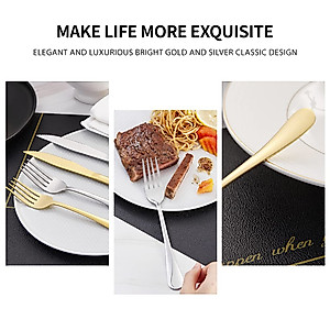 Xingjiake 12-Piece Gold Dinner Forks Set, Stainless Steel Forks Silverware, Flatware Forks Set Of 12, Salad Dessert Forks For Kitchen, Dishwasher Safe