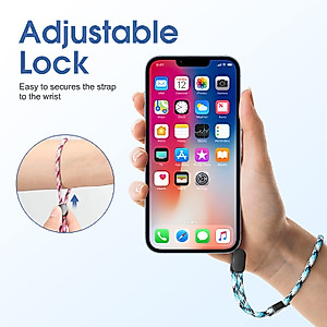 FrgKbTm Hand Wrist Strap Lanyard, 8 Pcs Adjustable Nylon Wrist Strap Lanyard, Colorful Hand Wrist Straps for Mobile Phone, Camara, Keys, USB Flash Drive, Wallet, ID Name Tag Badge, Mp3, Mp4, GoPro