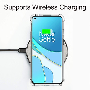 Osophter for Oneplus 8T & 9R Case - Clear Transparent Reinforced Corners TPU Shock-Absorption Flexible Phone Cover