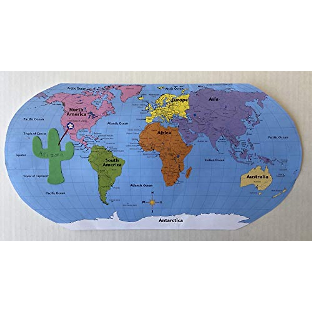8” x 16” Labeled World Practice Maps, 30 Sheets in a Pack for Social Studies, Geography, Map Activities, Drill and Practice, Current Event Activities, Learning Games and More