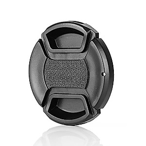 ChromLives Camera 52mm Lens Cap Center Pinch with Lens Cap Leash Hole Bundle Compatible with DSLR Cameras Nikon Sony Canon & Other DSLR Cameras UV Lens (52mm)