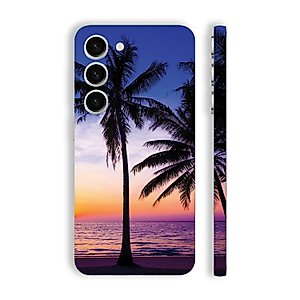 MightySkins Skin Compatible with Samsung Galaxy S23 Full Wrap - Palm Sunrise | Protective, Durable, and Unique Vinyl Decal wrap Cover | Easy to Apply & Change Styles | Made in The USA