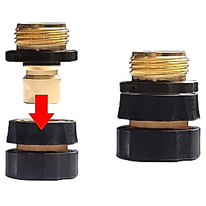 Xiny Tool 3/4 Inch Garden Hose Quick Connect, Quick Connect Garden Hose Fittings, Male and Female Water Quick Release Hose Connector (6 Pack)