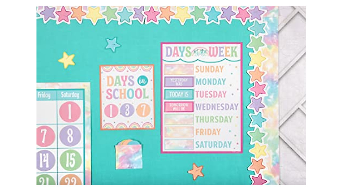 Pastel Pop Calendar Bulletin Board for Classrooms