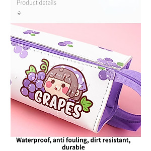 ISOLAY Large Capacity Pencil Case Durable Lightweight Pencil Box Portable Makeup Bag with Handle Gift for Women (Style F)