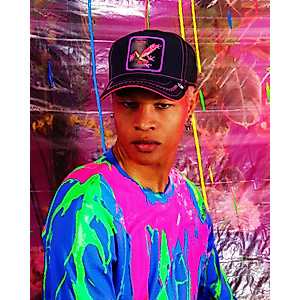 Goorin Bros. The Farm Drip Collection Unisex Adjustable Trucker Hat, Black (TRIIIPPPY), One Size