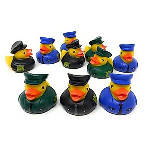 Bulk 24 Pack Police Rubber Ducky Assortment - Perfect for Law Enforcement