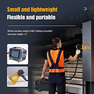 WTTTOOLS Fiber Laser Engraver 30W(0.874mW) Fiber Laser Marking Machine MAX Handheld Laser Engraving Machine Portable Laser Marker with 100 * 100mm Lens Battery Class 4 for Metal Non-Metal Material