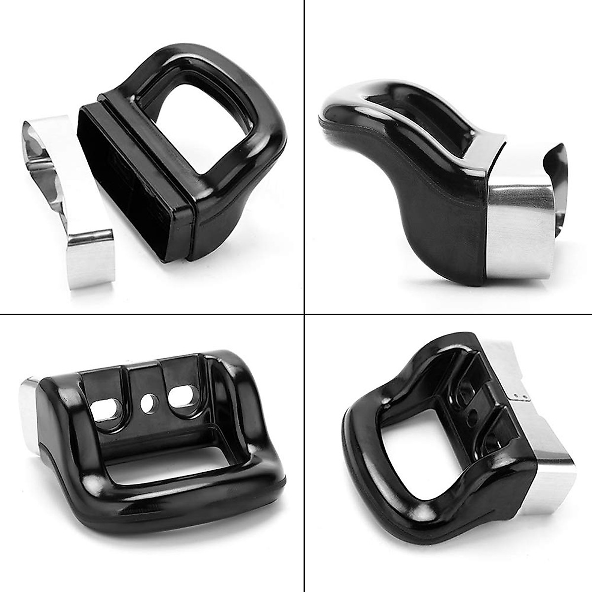 2Pcs Pot Short Side Handles Sauce Pot Panhandle Cooker Steamer Holder Handle Replacement Handgrip for Metal Pressure Pan Black Type A One Size