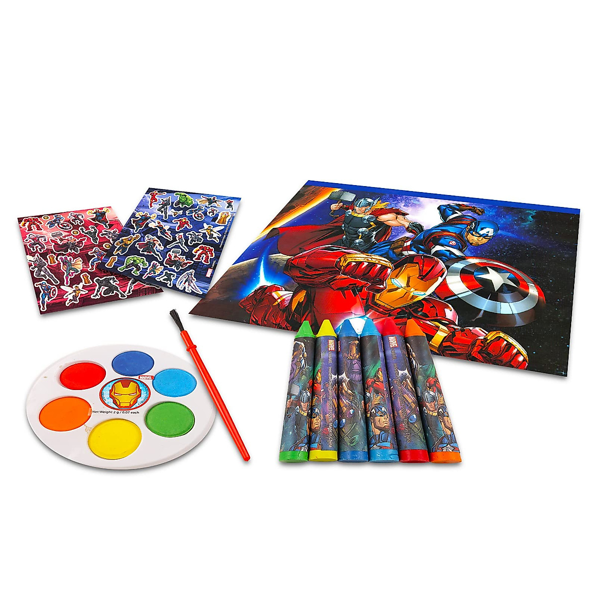 Marvel Avengers Drawing and Painting Set for Kids - Avengers Gift Bundle with Coloring Book, Coloring Utensils, Paints, Stickers, and More (Marvel Crafts)
