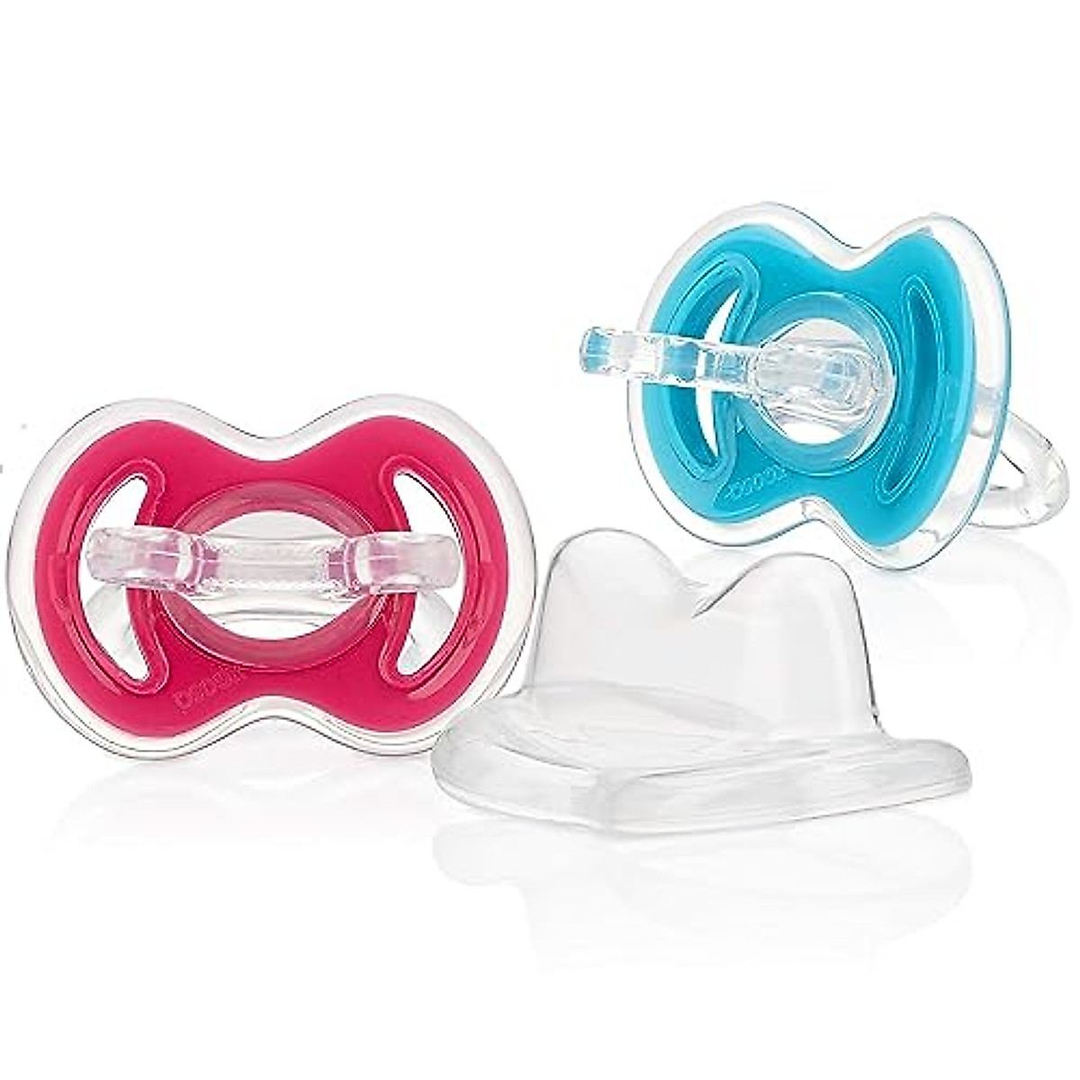 Nuby 2-Pack Gum-eez Pacifier Teethers, Colors May Vary