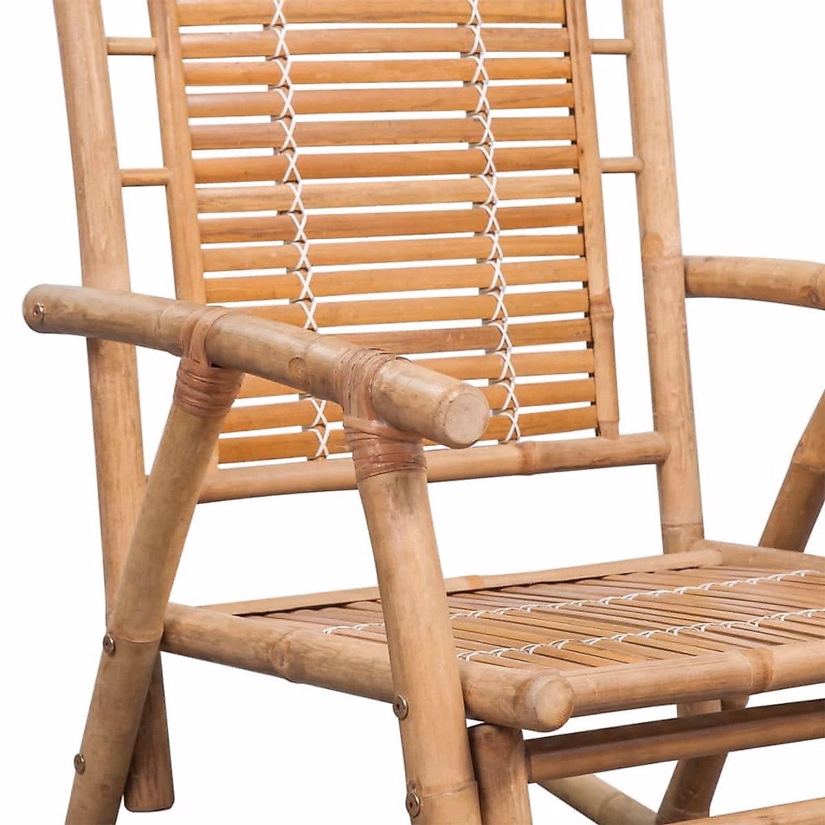 vidaXL Rocking Chair Bamboo Outdoor Patio Garden Porch Deck Seat Armchair