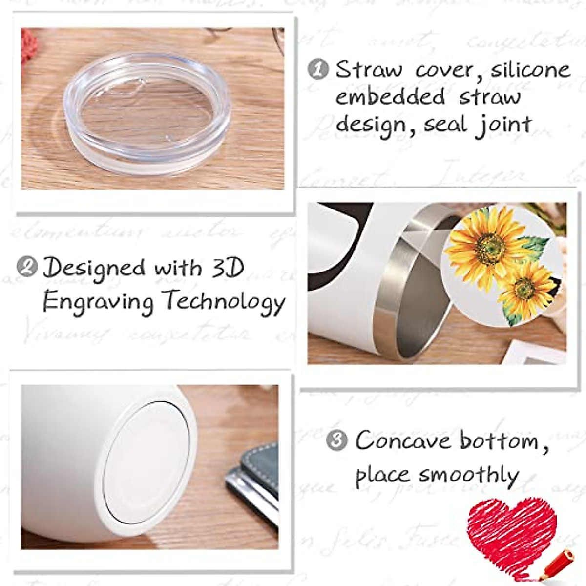 Zopeal Funny Personalized Coffee Mug Cup with Initials, Monogrammed Gift for Women Mom Teacher Birthday Christmas Wedding, 12 oz Stainless Steel Wine Tumbler with Brush Straw Gift Box(D)