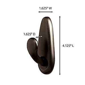 Command Forever Classic Large Metal Wall Hooks, Damage Free Hanging Wall Hooks with Adhesive Strips, No Tools Wall Hooks for Hanging Decorations in Living Spaces, 2 Metal Hooks and 4 Command Strips
