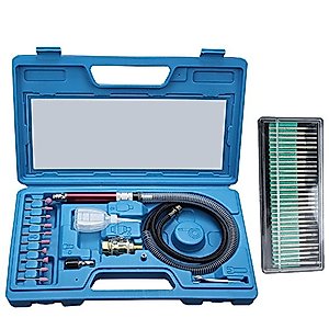 1/8" Pneumatic Micro Air Pencil Die Grinder Polishing Engraver Tool Kit