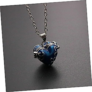 Garneck 3pcs Ashes Pendant Pet Memorial Hair Locket Cat Dog Ashes Necklace Ashes Urn Earn Necklace for Ashes Engraved Urn Necklace Pets Ashes to Jewellery Crystal Copper Jewelry Holder