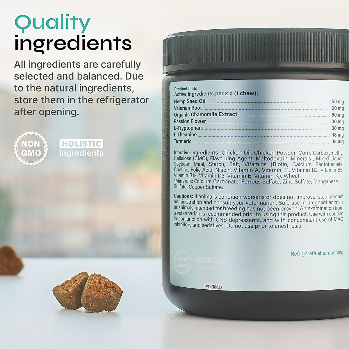 Calming Chews for Dogs - Hemp Calming Chews for Dog Anxiety Relief - Dog Calming Treats for Anxiety Relief - Calming Treats for Dogs Anxiety Relief, Stress, Separation, Storms with Hemp Seed Oil