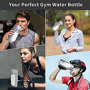 Electric Shaker Bottle, Gifts for Men Dad Husband, Made With Tritan - BPA Free Shaker Bottles For Protein Mixes - Upgrade 20OZ Electric Water Bottle For Protein Powder, Shakes, Coffee,Cocktail