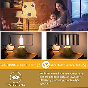 LDCHIUEN T20 T6 Small LED Bulb Long Filament 2W Equal 25 Watt E12 Candelabra Edison Tubular LED Light Bulb Dimmable 2700K Warm White, 4Pack