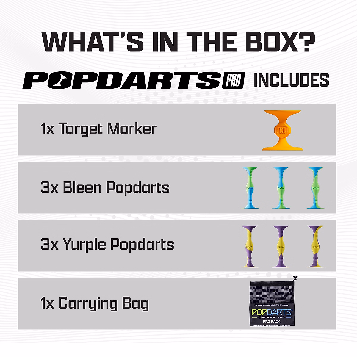 Popdarts PRO Pack Game Set (Wigglenobber Target Marker) - Indoor, Outdoor Suction Cup Throwing Game - Competition with a POP