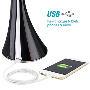 OttLite Swerve LED Desk Lamp with 3 Color Modes & USB Port – Long-Lasting ClearSun LED Light, Flexible Neck, Touch Activated Controls, for Work, Crafting, Reading, Nightstand