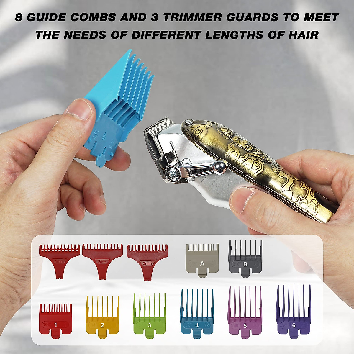 DongCoh Hair Clippers for Men, Professional Cordless Barber Clippers, Beard Trimmer, Nose Hair Trimmer, T-Blade Clippers, Rechargeable Hair Cutting Grooming Kit with LED Display