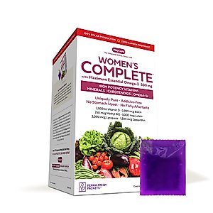 ANDREW LESSMAN Multivitamin - Women's Complete with Maximum Essential Omega-3 500 mg 120 Packets – 30+ High Potencies of All Nutrients, Essential Vitamins, Minerals & Carotenoids. No Additives