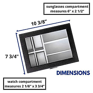 Personalized Engraved Watch Box Organizer for Men with Sunglasses Holder (Set of 5, Stamped Design), Monogrammed Jewelry Box - Unique Groomsmen Gifts for Wedding