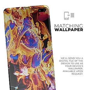 DesignSkinz Liquid Abstract Paint V25 Protective Vinyl Decal Wrap Skin Cover Compatible with The Samsung Galaxy S20 (Screen Trim & Back Glass Skin)