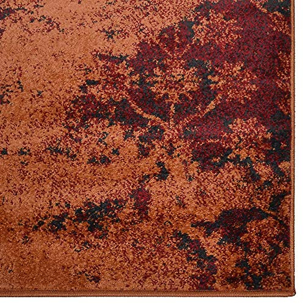 Rugsotic Carpets Machine Woven Heatset Polypropylene 10'x13' Area Rug Contemporary Orange M00034