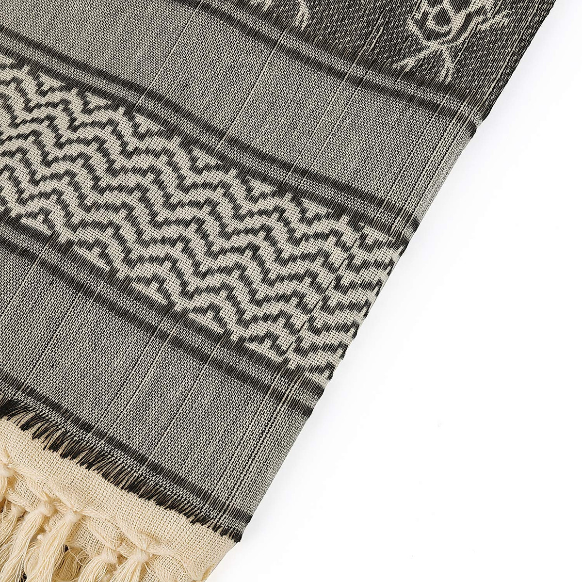 GERINLY Skeleton Shemagh Scarf Palestine Men Tactical Military Desert Scarf Summer Cotton Arab Wrap Shawls Dustproof (Beige)