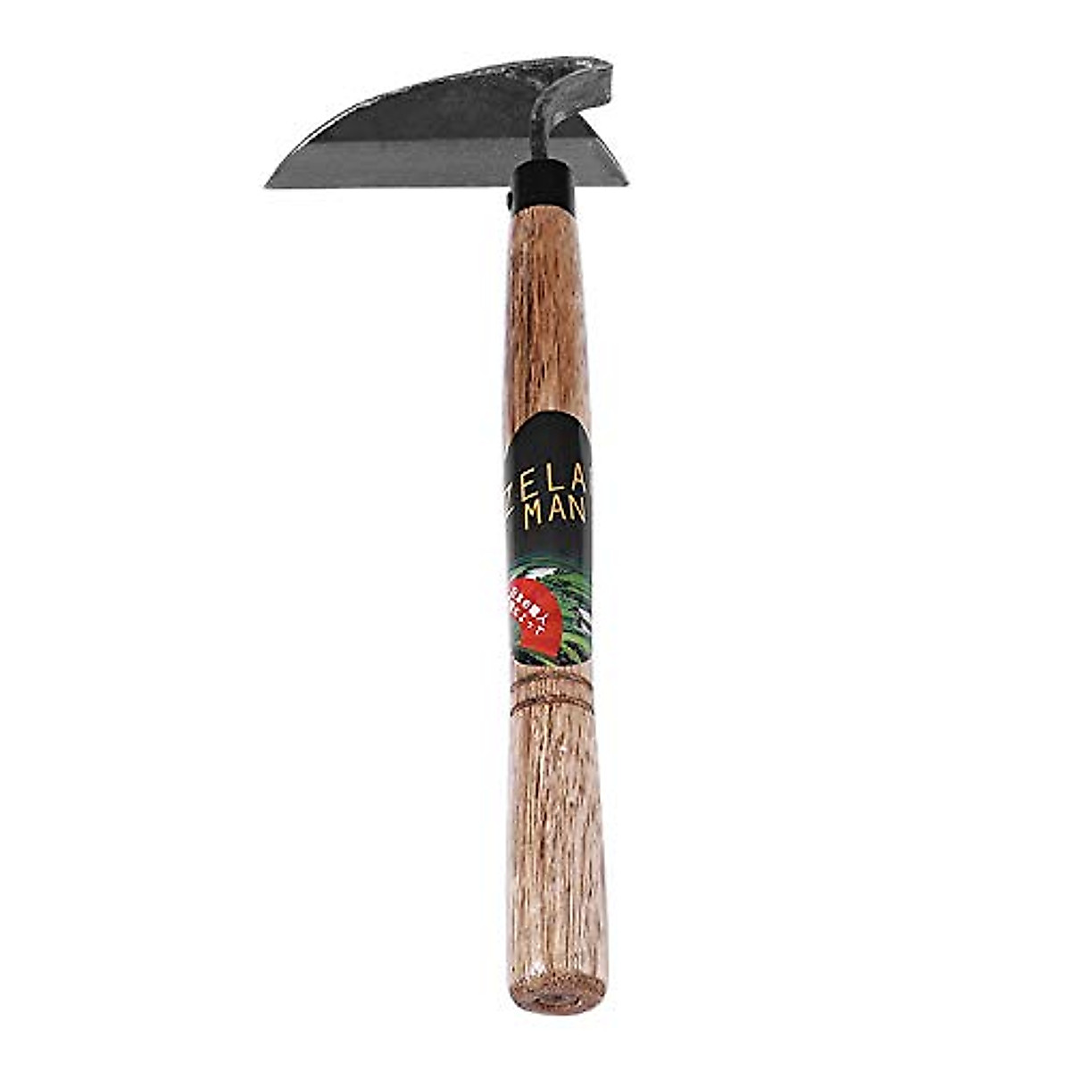 ZELARMAN Japanese-Style Weeding Sickle/Hand Hoe, Sickle Garden Hand Weeder Tool with All Steel Blade for Cutting Grass, Digging, Soil loosening