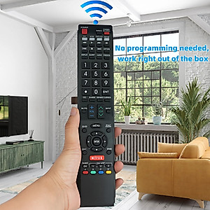 Replaced Remote Control Compatible for Sharp LC-60LE755U LC-60LE640U LC-46LE832U LC60LE820 LC-46LE835 LC-40LE830U AQUOS LED LCD HD TV with Netflix 3D Button