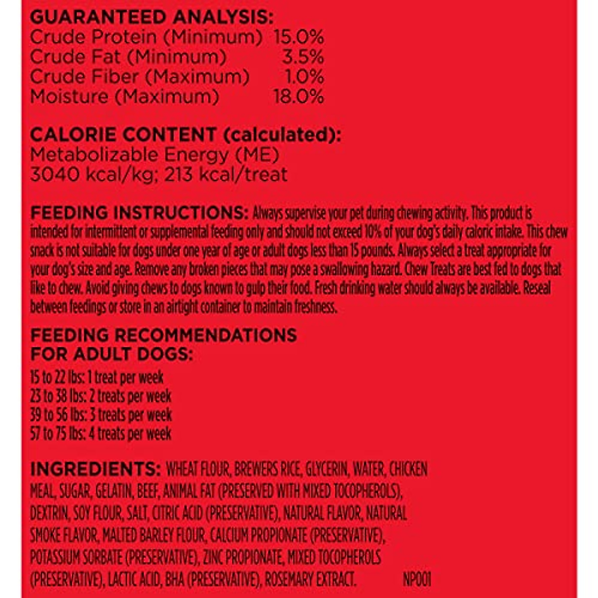 Milk-Bone Comfort Chews, Dog Treats with Unique Chewy Texture and Real Beef, 16 Chews