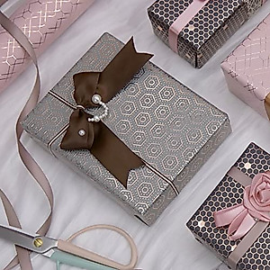 Blavermant Wrapping paper rolls, Gift Wrapping Paper Mini Roll - 17" X 10 ft Per roll, 3 Different Geometric Design for Families Friends Kids in Birthday Wedding Baby Shower Congrats Party