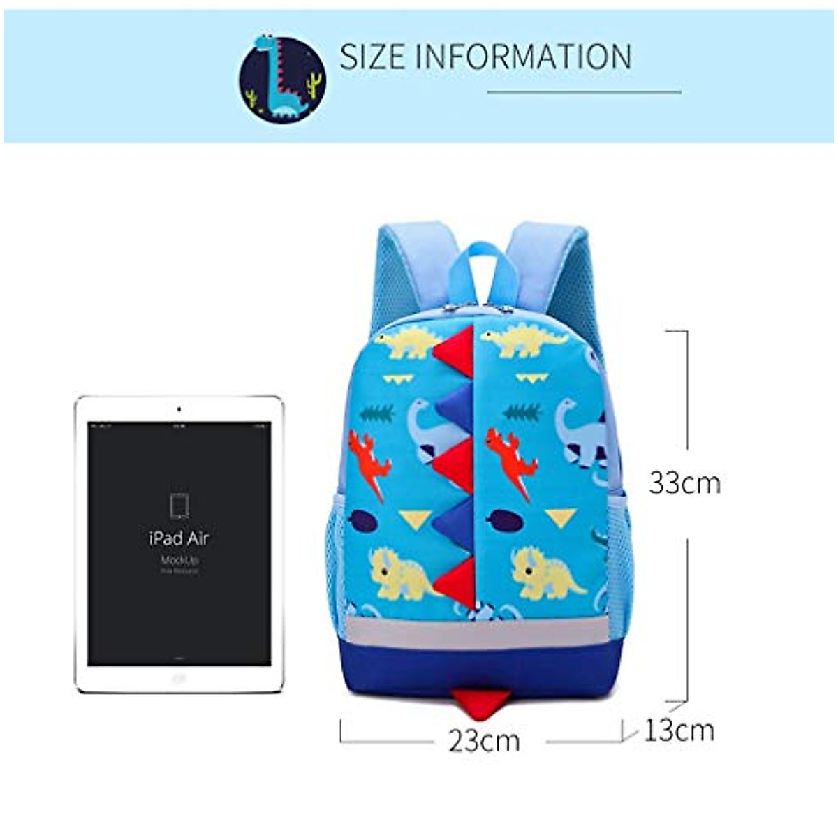 Bansusu 3D Dinosaur Pattern Girls Boys Small Backpack Bookbag Mini Casual Daypack