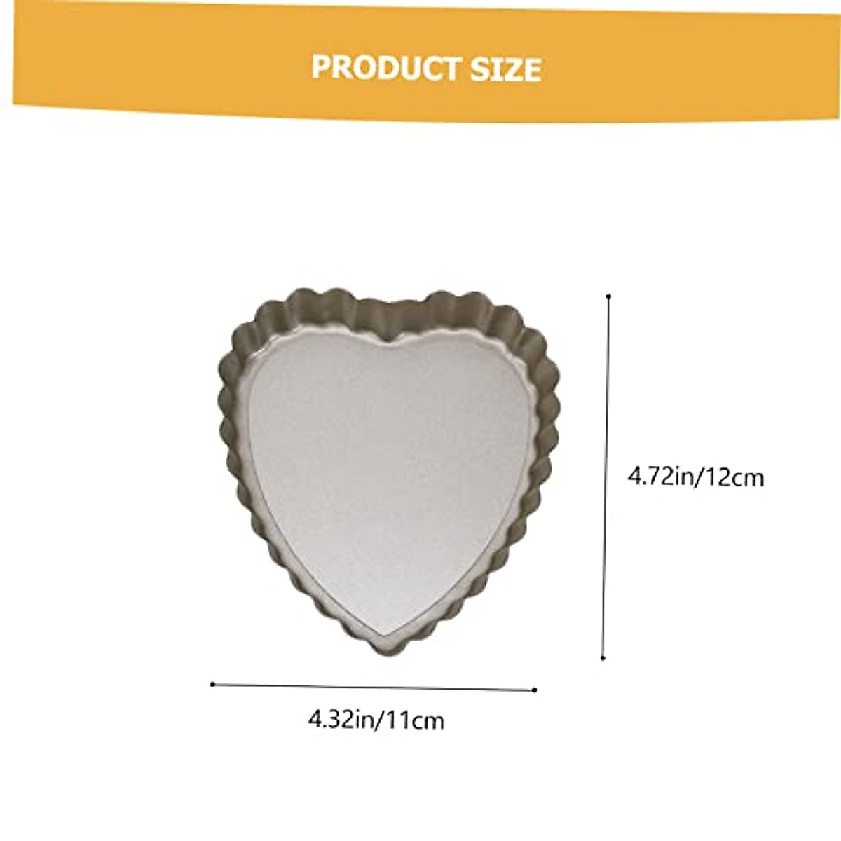 Cabilock Pancake Mold Cake Pan 2pcs Heart Mold Pan Oven Roasting Pan Baking Pan Kitchen Baking Tool Carbon Steel Golden Casserole Cheesecake Heart Shaped Cake Pans