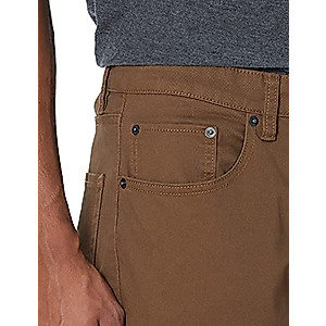Amazon Essentials Men's Slim-Fit Pants, 5-Pocket Stretch Twill Design, Brown, 30W x 32L