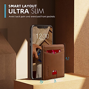 RUNBOX Wallet for Men,Mens Wallet,Slim Leather Bifold,RFID Blocking 8 Slots Gift Box