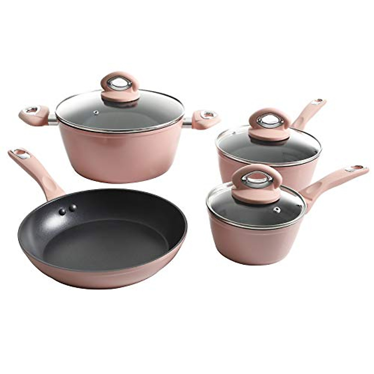 Oster Cookware Set, 12-Piece, Dusty Rose