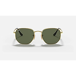 Ray-Ban RB3548N HEXAGONAL 001 51M Gold/Green Sunglasses For Men For Women (MEDIUM)+ BUNDLE with Designer iWear Eyewear Kit
