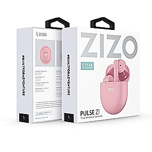 Zizo Pulse Z1 True Wireless Earbuds with Charging Case - Pink