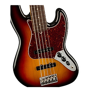 Fender American Professional II 5-String Jazz Bass, 3-Color Sunburst, Rosewood Fingerboard