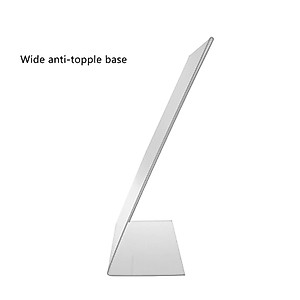 20 Pack Acrylic Sign Holder for 8.5" x 11" Literature Clear Slanted Plexiglass Countertop Graphic Image Side Load Display for Retail Stores Hotels Offices and Restaurants by Marketing Holders