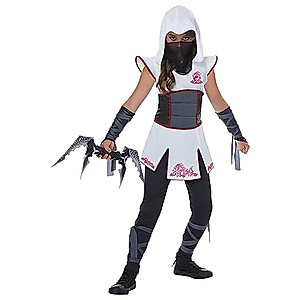 Girls White Ninja Costume Small